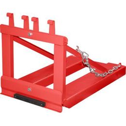 Bauer M&uuml;lltonnen-Heber MH-I, mit Gummianschlag, f&uuml;r 1x 80- bis 360-L-MGB, L 1030 x B 585 H 680 mm, lackiert, feuerrot RAL 3000