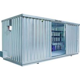 Gefahrstoffcontainer ST 1700 SAFE Tank ECO, verzinkt, B 5080 x T 2170 x H 2300 mm, 1480 l, aktive Lagerung, tempor&auml;rer explosionsgesch&uuml;tzter L&uuml;fter