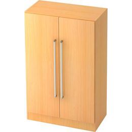 Aktenschrank TARVIS, mit Griff ohne Schloss, 3 Ordnerh&ouml;hen, B 800 x T 420 x H 1270 mm, Buche-Dekor