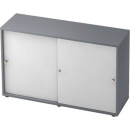 Schiebet&uuml;renschrank TOPAS LINE, 2 OH, graphit/wei&szlig;