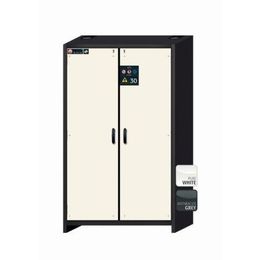 Sicherheitsschrank Typ 30 ASECOS Q-CLASSIC-30, Fl&uuml;gelt&uuml;ren, Front Reinwei&szlig;, B 1164 x T 620 x H 1947 mm