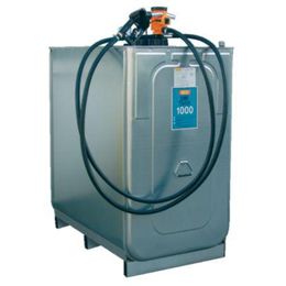 Dieseltankanlage CEMO mit UNI-Tank, TW-Kupplung, 230 V Elektropumpe, 50 l/min, B 1660 x T 2370 x H 1590 mm, 3 Tanks &agrave; 1000 l