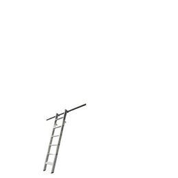 Krause Regalleiter, Aluminium, mit 2 Paar Einh&auml;ngehaken/Aufbewahrungshaken, 6 Stufen