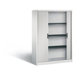 C + P Rollladenschrank Omnispace, 4 OH, abschlie&szlig;bar, B 1200 x T 420 x H 1660 mm, Stahl/Kunststoff, lichtgrau