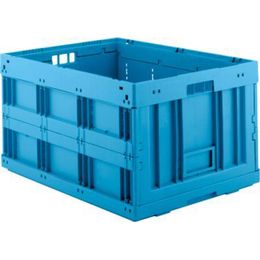Sch&auml;fer Shop Faltbox SSI Sch&auml;fer Serie FK 8450, Euro-Ma&szlig;, Volumen 180 l, mit Durchfassgriffen, L 800 x B 600 x H 450 mm, Polypropylen, blau