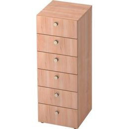 Schubladenschrank TOPAS LINE, 3 OH, B 400 mm, Nussbaum-Dekor/Nussbaum-Dekor