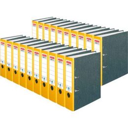Ordner Herlitz maX.file nature, DIN A4, R&uuml;ckenschild geklebt, Hartpappe, R&uuml;ckenbreite 80 mm, gelb, 20 St&uuml;ck