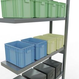 SCHULTE LAGERTECHNIK - Stecks.Anbaur.mit L&auml;ngenriegel - 2500x1000x300 mm, Typ 250 kg