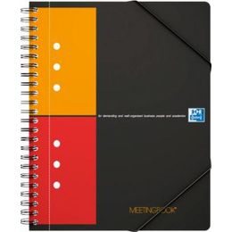 Meetingbook Oxford International DIN A5, doppelspiralgebunden, kariert, 80 Blatt, SKRIBZEE&reg;-komp., 5 St&uuml;ck