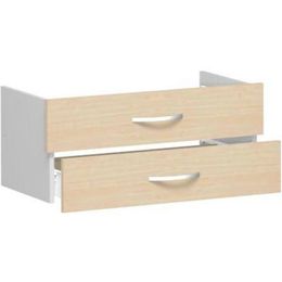Schubladeneinsatz ALICANTE, 2 Sch&uuml;be = 1 Set, B 800 x T 400 x H 384 mm, Ahorn-Dekor