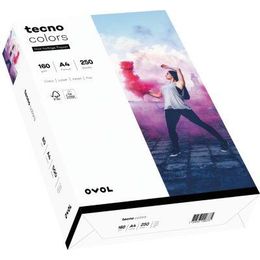 Farbiges Kopierpapier Tecno colors, DIN A4, 160 g/m&sup2;, wei&szlig;, 250 Blatt