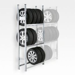 Sch&auml;fer Shop R&auml;derregal R 3000, Grundfeld, H 2490 x B 995 mm, 3 Traversenpaare