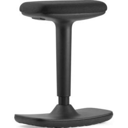 Steh-Sitz-Hocker Dauphin to-swift work, H 500-750 mm, Tellerfu&szlig;, mit Wippfunktion, schwarz