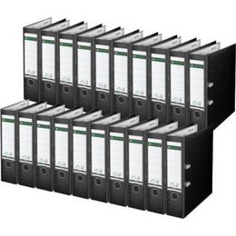 Leitz&reg; Ordner 1010, DIN A4, R&uuml;ckenbreite 80 mm, 20 St&uuml;ck, schwarz