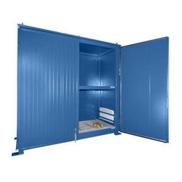Isolierter Regalcontainer Bauer CEH 29-2, Stahl, Doppelfl&uuml;geltor, B 3220 x T 1500 x H 3030 mm, blau