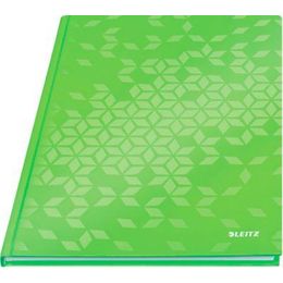 Notizbuch Leitz WOW, Format A4, 80 linierte Blatt, Hardcover-Einband, FSC&reg;-zertifiziert, gr&uuml;n