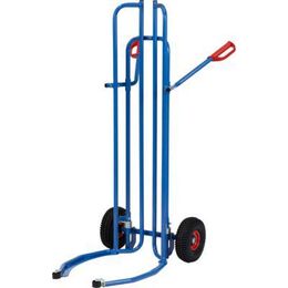 Reifenkarre Fetra 2035A, bis 200 kg, f&uuml;r bis zu 8 Reifen mit &Oslash; 450-860 mm, Luftbereifung, H 1510 mm, Stahl, brillantblau