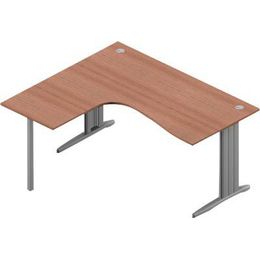 Winkelschreibtisch ARLON-OFFICE, B 1600 x T 1200 x H 730 mm, Nuss Canaletto