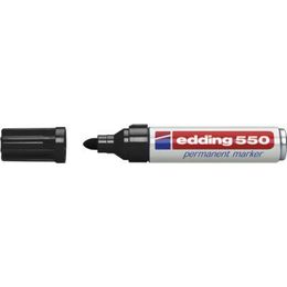 Edding 550 Permanent Marker, Rundspitze 3-4 mm, schwarz, 1 St&uuml;ck