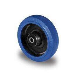 CASCOO Einbaurad R4F1, mit Rad-&oslash; 160 mm x B 46 mm, Polyamid-Felge, Elastik-Lauffl&auml;che, blau, Rollenlager, bis 300 kg