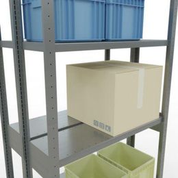 SCHULTE LAGERTECHNIK - Doppel-Grundregal Stecksystem MULTIPlus250 - 2500x1000x(2x300) mm, 14 B&ouml;den, verzinkt