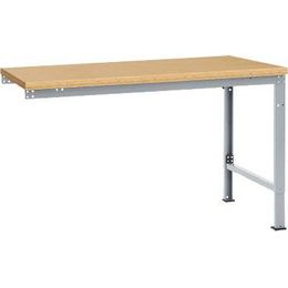 Manuflex Ansatztisch UNIVERSAL Spezial, Tischplatte Multiplex, 1500x1000, alusilber