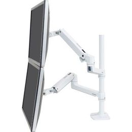 Dual Monitorarm Ergotron LX 45-509-216, f&uuml;r 2 Monitore bis 40", bis 20 kg, h&ouml;henverstellbar, neig-, dreh- & schwenkbar, Aluminium & Stahl, wei&szlig;