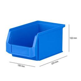 Sch&auml;fer Shop Sichtlagerkasten SSI Sch&auml;fer Serie PROFI LF 221, Polypropylen, L 234 x B 150 x H 122 mm, 2,7 l, blau