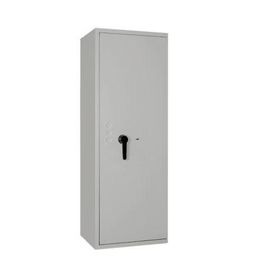 Tresor Lyra 14, Klasse 0 nach EN 1143-1, 165 l, T&uuml;ranschlag rechts, Doppelbartschloss, 3 Fachb&ouml;den, B 500 x T 420 x H 1400 mm, lichtgrau RAL 7035