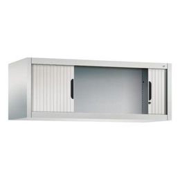 C + P Rollladenschrank Omnispace, abschlie&szlig;bar, B 1200 x T 420 x H 450 mm, Stahl/Kunststoff, lichtgrau