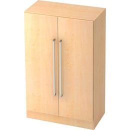 Aktenschrank TARVIS, mit Griff ohne Schloss, 3 Ordnerh&ouml;hen, B 800 x T 420 x H 1270 mm, Ahorn-Dekor