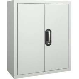 Magazinschrank, 830 mm hoch, 6 B&ouml;den, 42 K&auml;sten, mit T&uuml;ren, lichtgrau