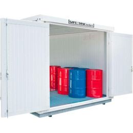 Gefahrstoffcontainer SAFE Tank 1000 KTC, isoliert, RAL 9002 grauwei&szlig;, B 3050 x T 2170