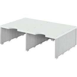 Styro&reg; Sortierstation Styrodoc Jumbo, DIN C4, 1 Etage/2-reihig/2 F&auml;cher, grau