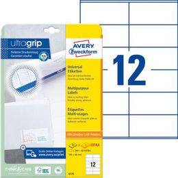 Avery Zweckform Universal-Etiketten 6175, ultragrip, 300 + 60 St&uuml;ck