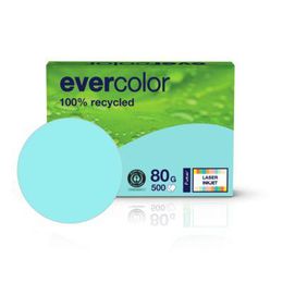 Clairefontaine Kopierpapier EVERCOLOR, farbig, DIN A4, 80 g/m&sup2;, hellblau, 500 Blatt