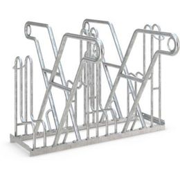 Anlehnparker WSM, 2-seitig, f&uuml;r Reifen bis B 55 mm, B 1080 x T 390 x H 800 mm, Stahl verzinkt, 4 Einstellpl&auml;tze