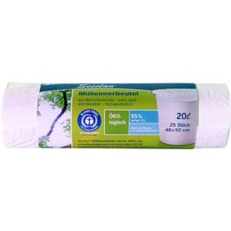 Secolan&reg; M&uuml;lleimerbeutel, Material Recycling-Polyethylen, 20 Liter, wei&szlig;, 25 St&uuml;ck