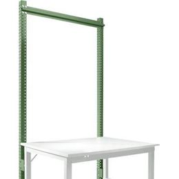 Manuflex Aufbauportal, Grundtisch STANDARD Arbeitstisch-/Werkbanksystem UNIVERSAL/PROFI, 1250 mm, resedagr&uuml;n