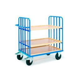 ROLLCART Etagenwagen mit Schiebegriff, 1175 x 775 mm, mit variabler Einteilung f&uuml;r Etagenk&auml;sten