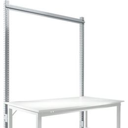 Manuflex Aufbauportal, Grundtisch STANDARD Arbeitstisch-/Werkbanksystem UNIVERSAL/PROFI, 1500 mm, aulsilber