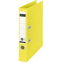 Leitz&reg; Ordner Recycle, A4, R&uuml;ckenbreite 50 mm, 180&deg;-Hebelmechanik, R&uuml;ckenschild & Griffloch, zu 100 % recycelbar, gelb
