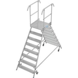 Fahrbare Podestleiter Krause Stabilo Professional, beidseitig begehbar, 2x8 Stufen, 600 x 700 mm Plattform, 3950 mm Arbeitsh&ouml;he