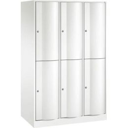 C+P Garderobenspind Resisto, 3 Abteile, 6 F&auml;cher, B 1148 x T 640 x H 1950 mm, Verkehrswei&szlig;