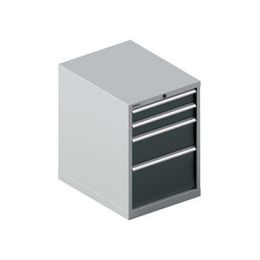 Sch&auml;fer Shop Sch&auml;fer Shop Select Schubladenschrank 27-36, 4 Sch&uuml;be, bis 75 kg, B 564 x T 725 x H 800 mm, anthrazitgrau/wei&szlig;aluminium