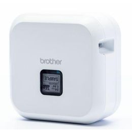 Beschriftungsger&auml;t Brother P-touch Cube Plus, USB/Bluetooth, iOS/Android, 20 mm/Sek., f&uuml;r 3,5-24 mm Etiketten, inkl. 24 mm TZe-Band, B 67 x T 128 x H 128 mm, wei&szlig;