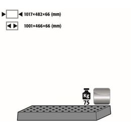 Lochblecheinsatz Standard f&uuml;r ASECOS Sicherheitsschr&auml;nke der Q30, Q90 und S90 Serie, Edelstahl 1.4016, B 1017 x T 482 x H 66 mm, bis 75 kg