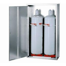 ASECOS Propangasflaschenschrank G-PG , Fl&uuml;gelt&uuml;r Anschlag rechts, 2 x 33 kg Flaschen, B 840 x T 400 x H 1485 mm