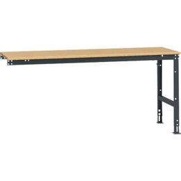 Manuflex Ansatztisch UNIVERSAL Standard, 2000 x 800 mm, Multiplex natur, anthrazit