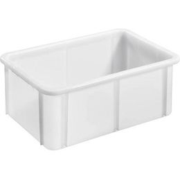 Transportbox, Euro-Norm, Volumen 40 l, bis 300 kg, stapelbar, geschlossene W&auml;nde, ohne Deckel, L 600 x B 400 x H 215 mm, HDPE, naturfarben